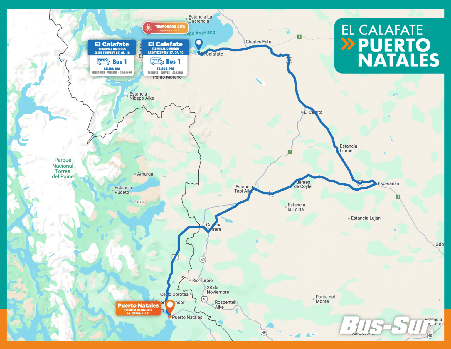 Destinos – Bus-Sur