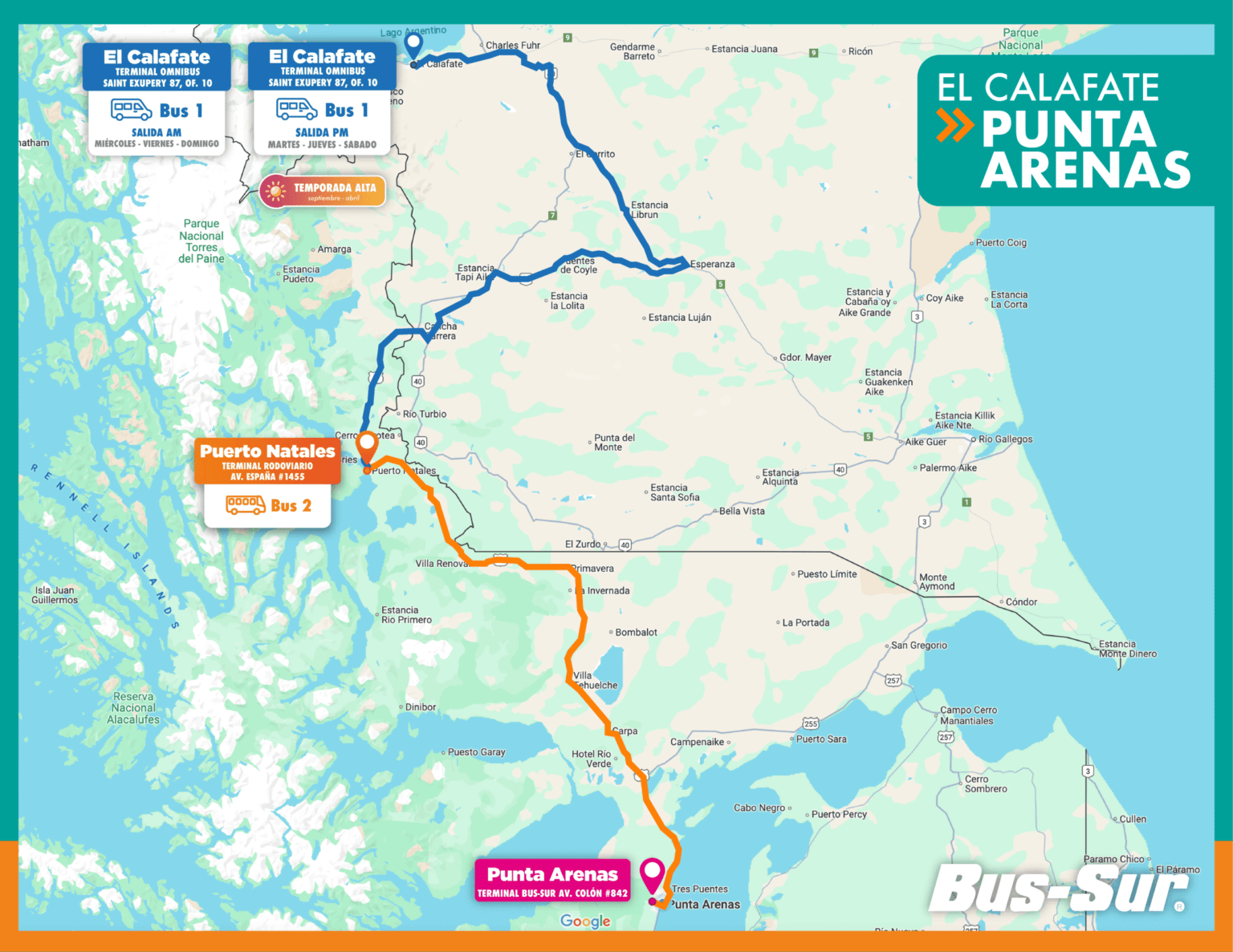 Destinos – Bus-Sur