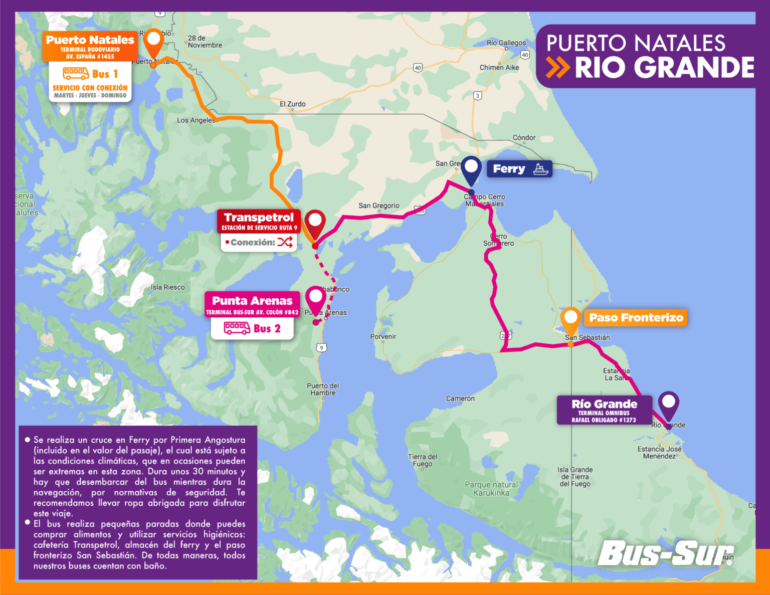 Destinos – Bus-Sur