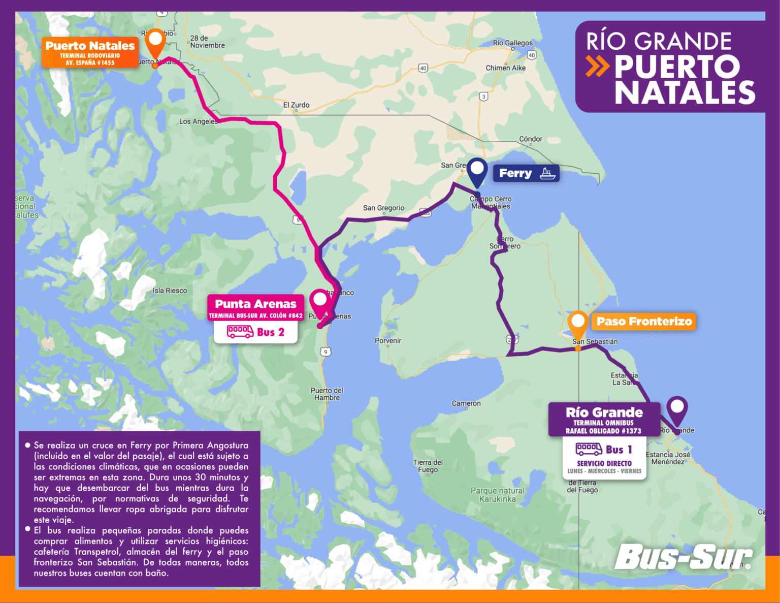 Destinos – Bus-Sur