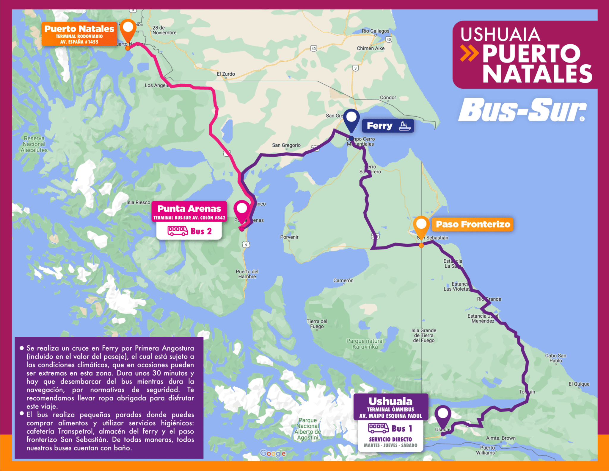 Destinos – Bus-Sur